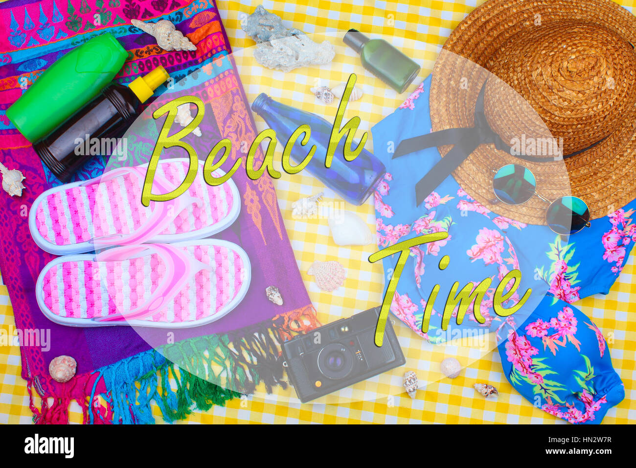 Beach Time Summer Travel Kit featuring sleepers, bikini, radio, sun ...