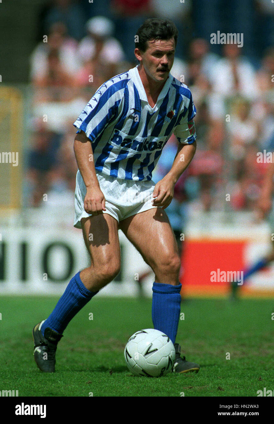JUAN ANTONIO LARRANAGA REAL SOCIEDAD 11 August 1990 Stock Photo - Alamy