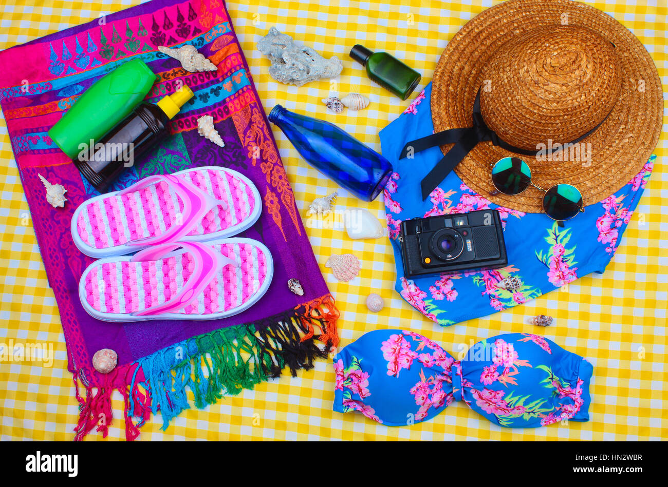 Beach Time Summer Travel Kit featuring sleepers, bikini, radio, sun ...