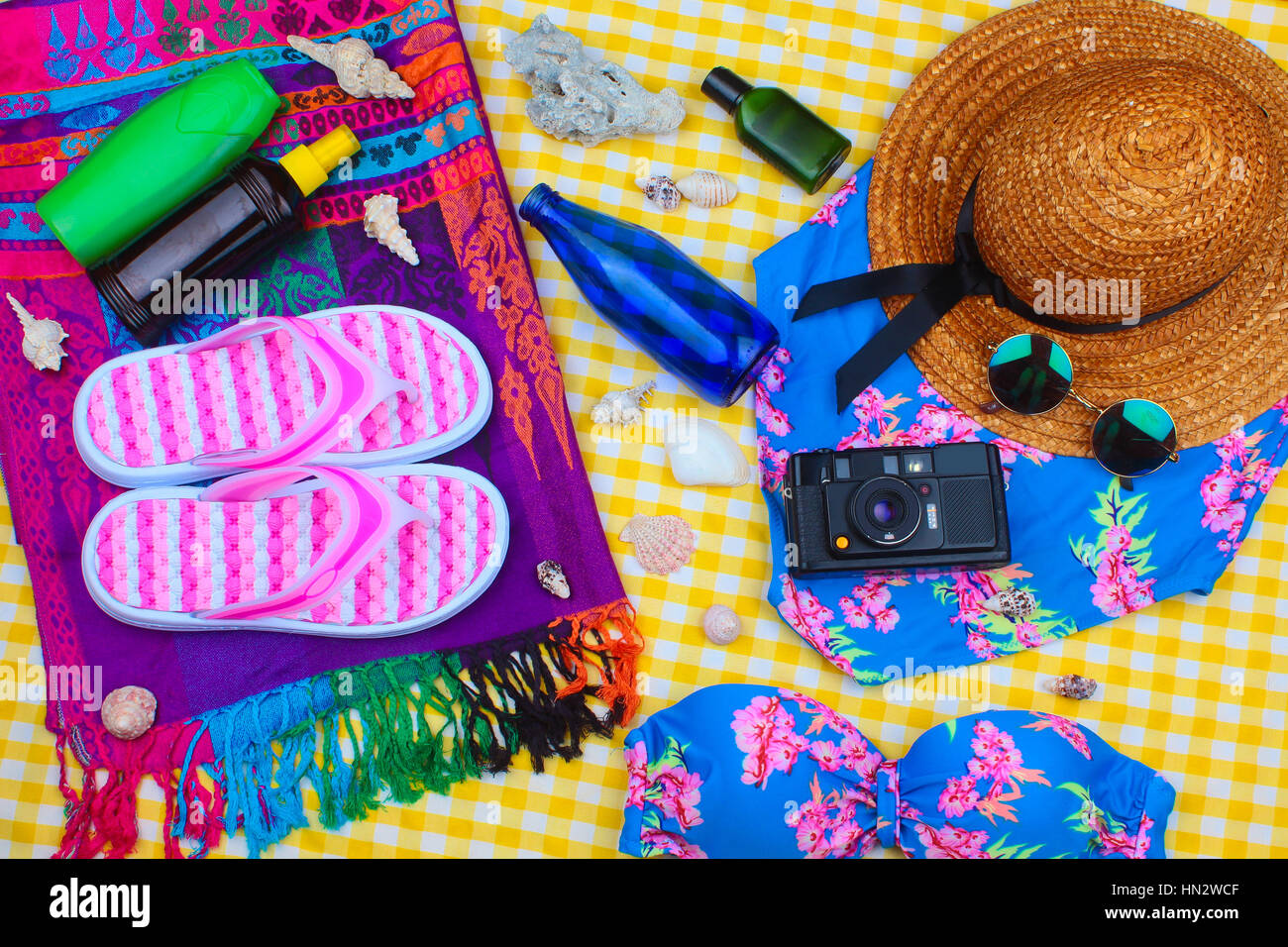 Beach Time Summer Travel Kit featuring sleepers, bikini, radio, sun ...