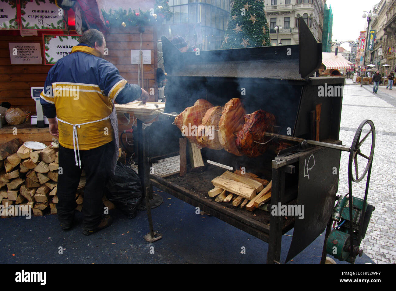Praha, Czech republic. The famous smoked ham of Praha Stock Photo - Alamy