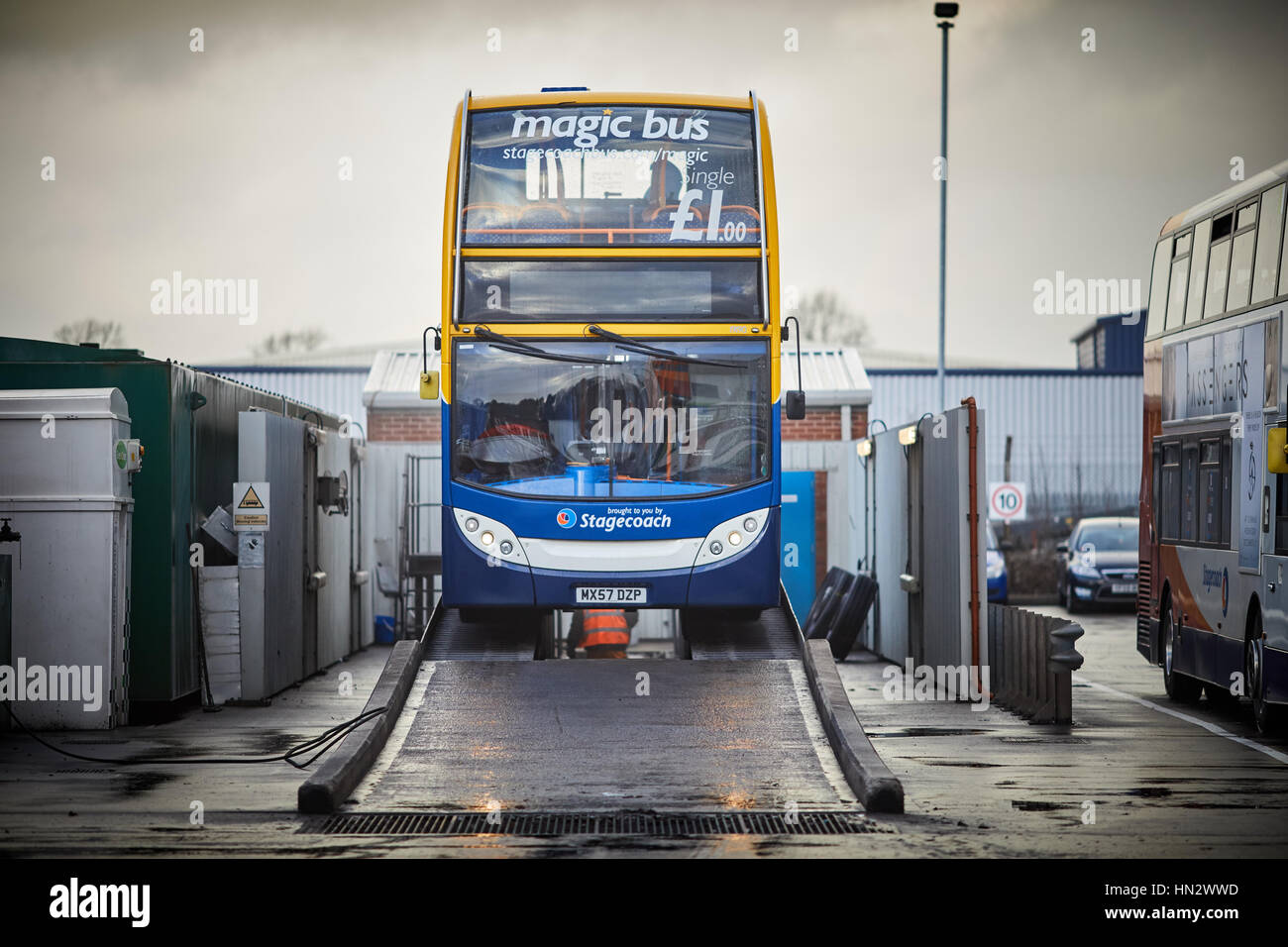 Magic Bus double decker bus geta had jet wash after maintenance at ...