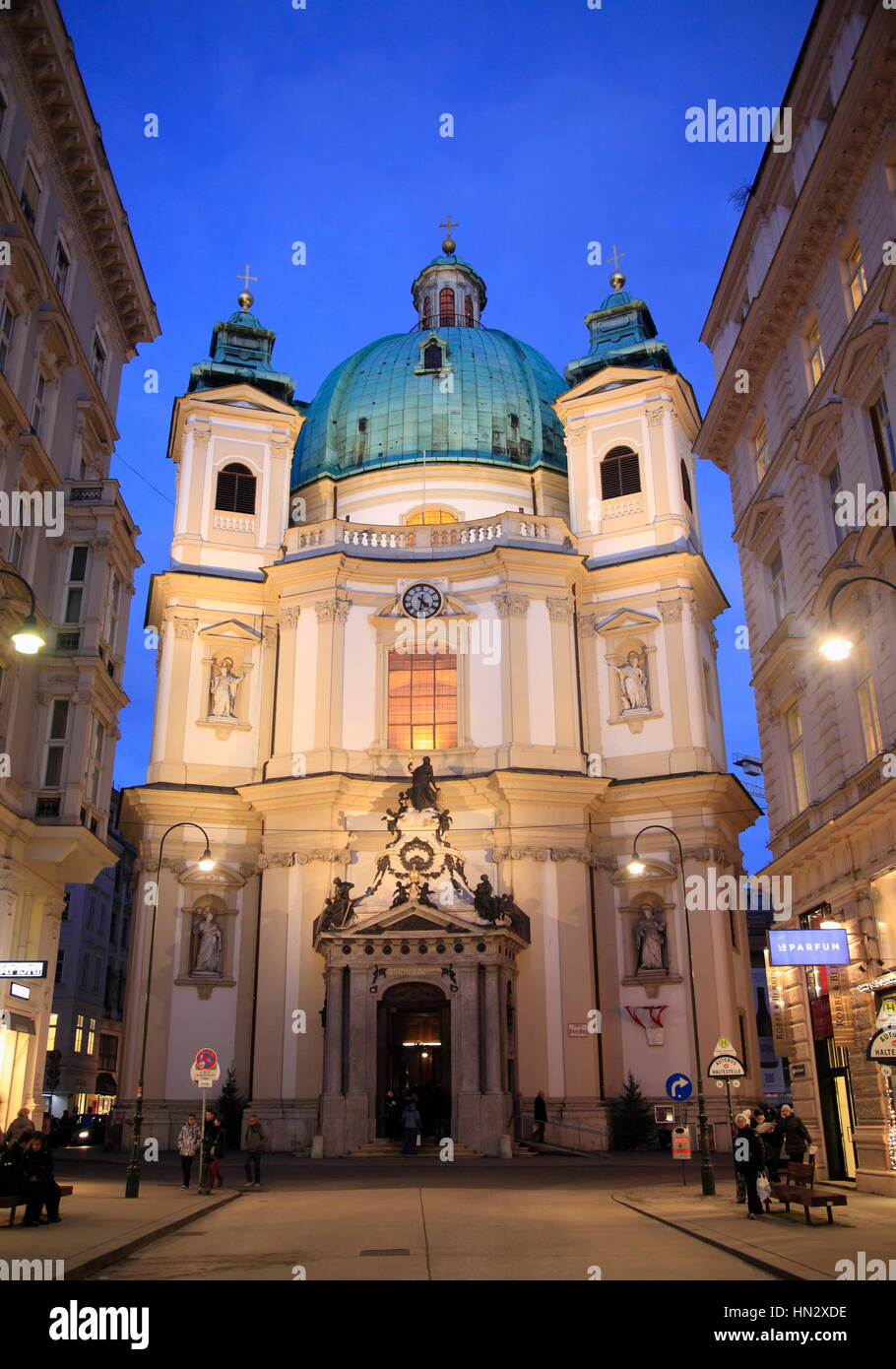 Vienna austria peterskirche st peters hi-res stock photography and ...