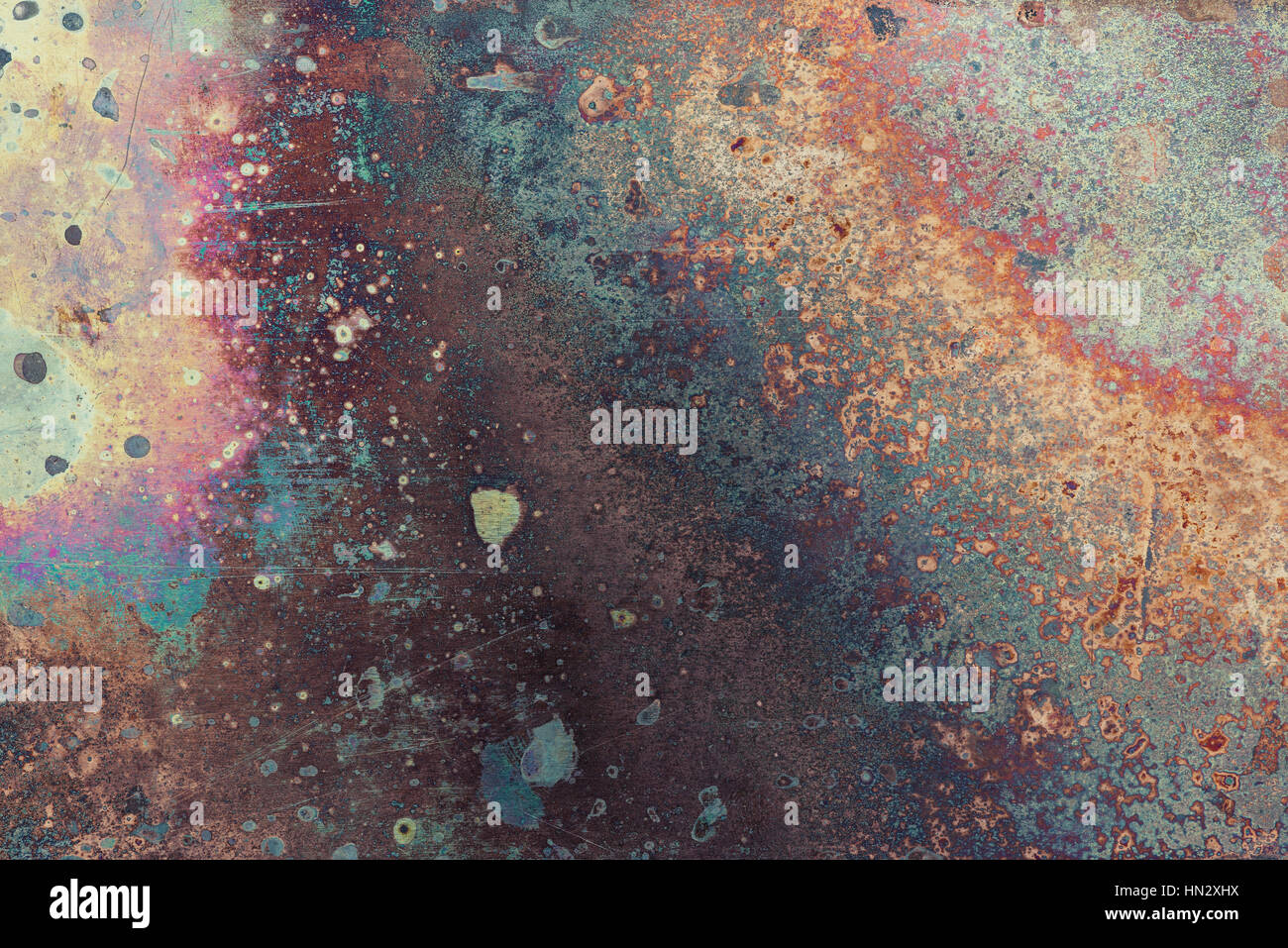 Aged copper plate texture, old worn metal background Stock Photo - Alamy