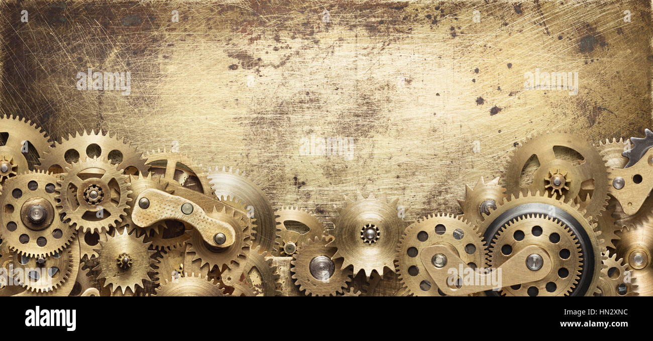 Collage gears clock hi-res stock photography and images - Alamy