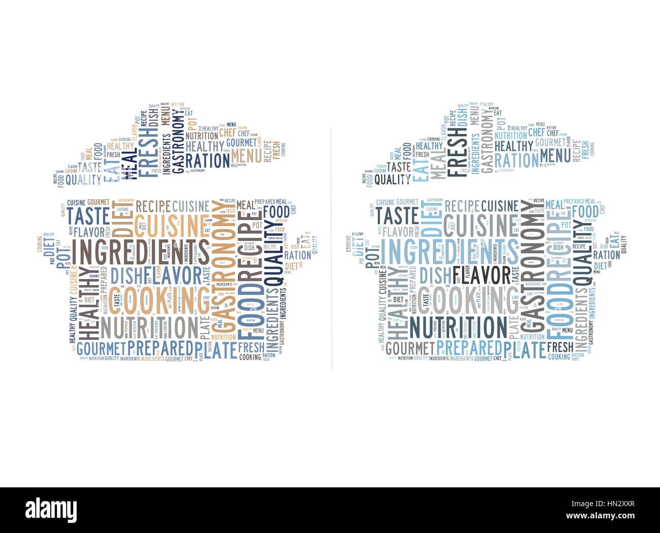 Word cloud featuring concepts referred to cooking Stock Photo - Alamy
