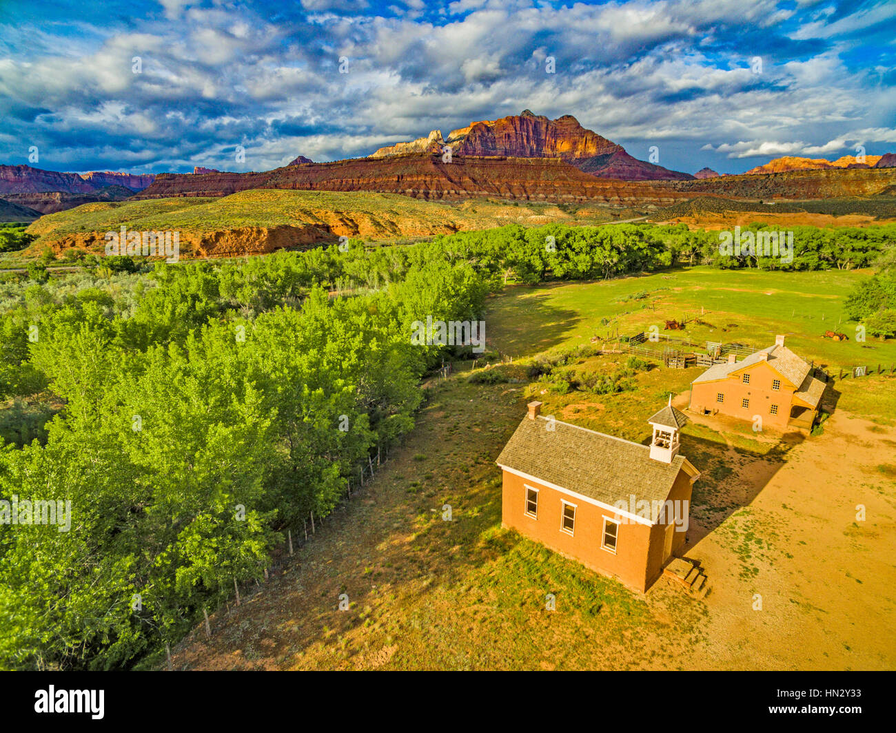 Grafton Ghost Town and Mount Kinesava, Near Zion National Park, Utah ...