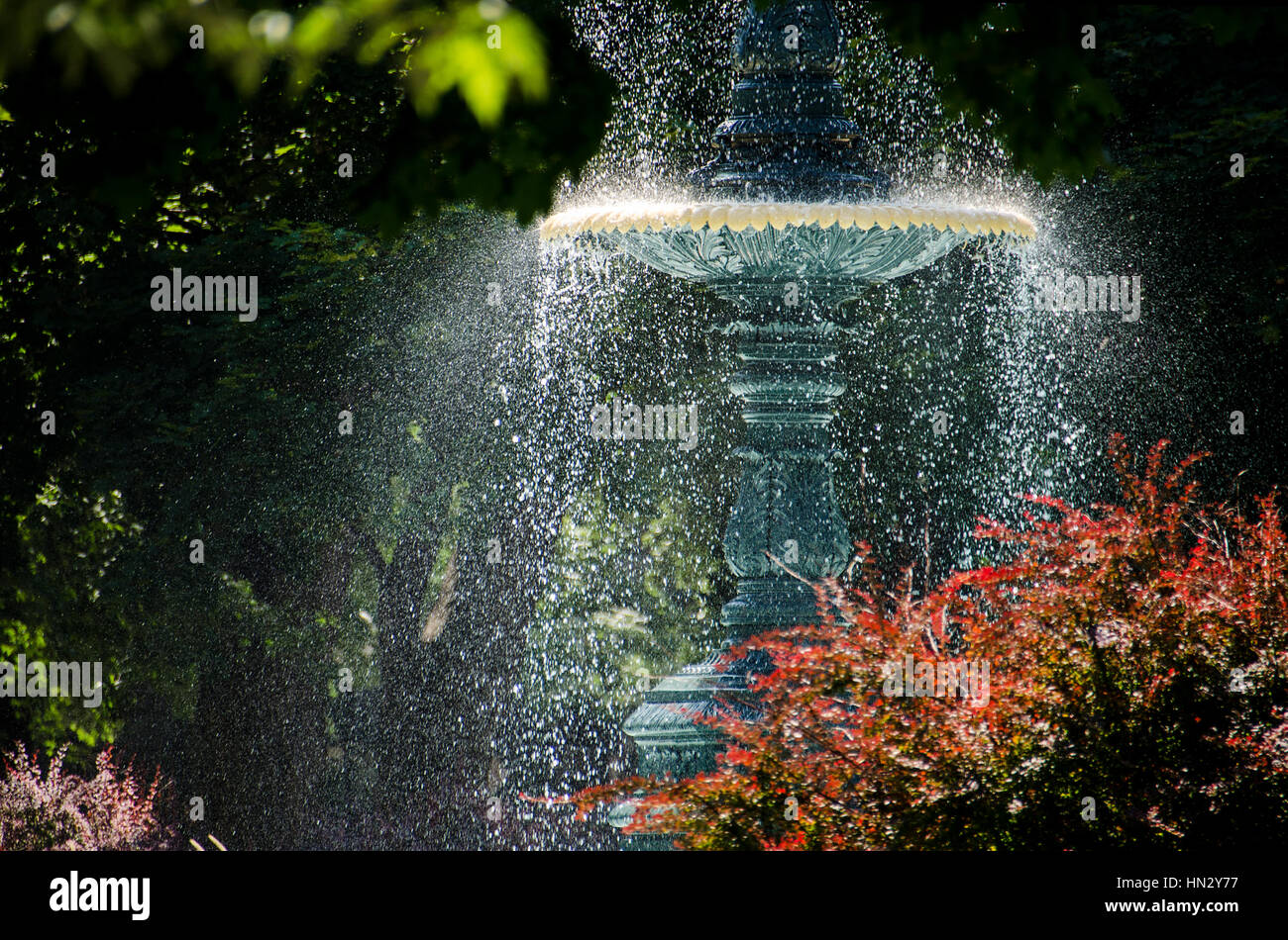 Fountain in sun backlight hi-res stock photography and images - Alamy
