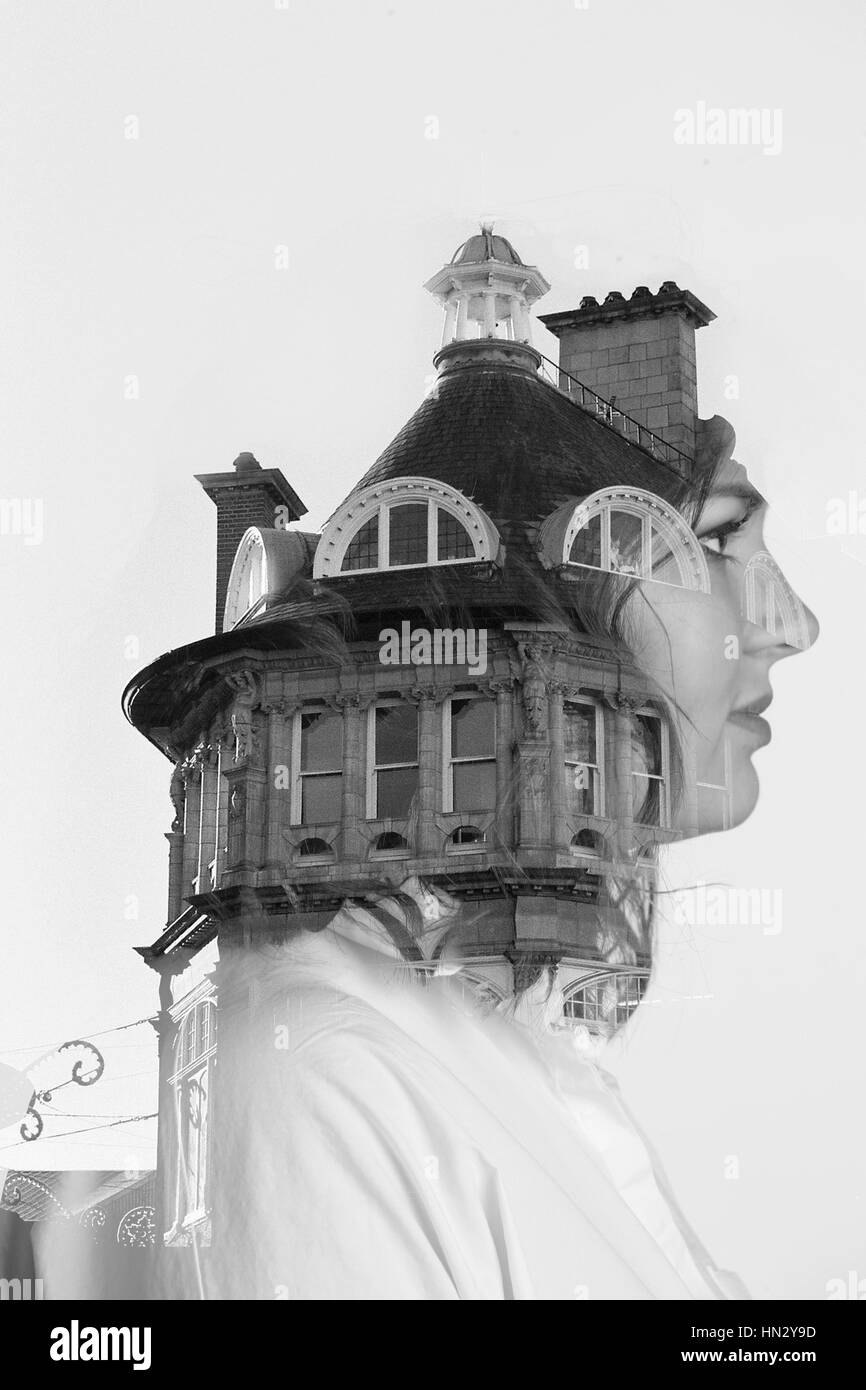 With double windows Black and White Stock Photos & Images - Alamy