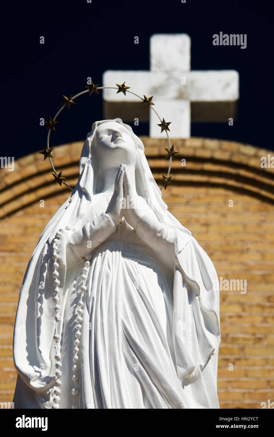 Statue of Virgin Mary at Basilica of San Albino in Mesilla Village, New ...