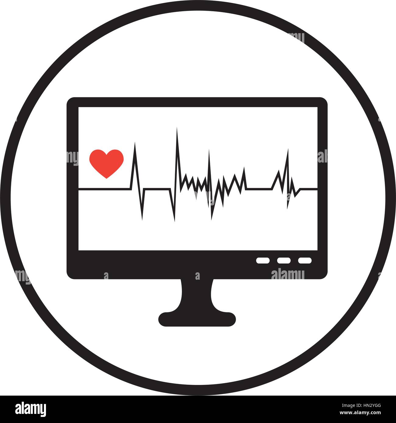 monitor ekg graphic icon vector illustration design Stock Vector Image ...