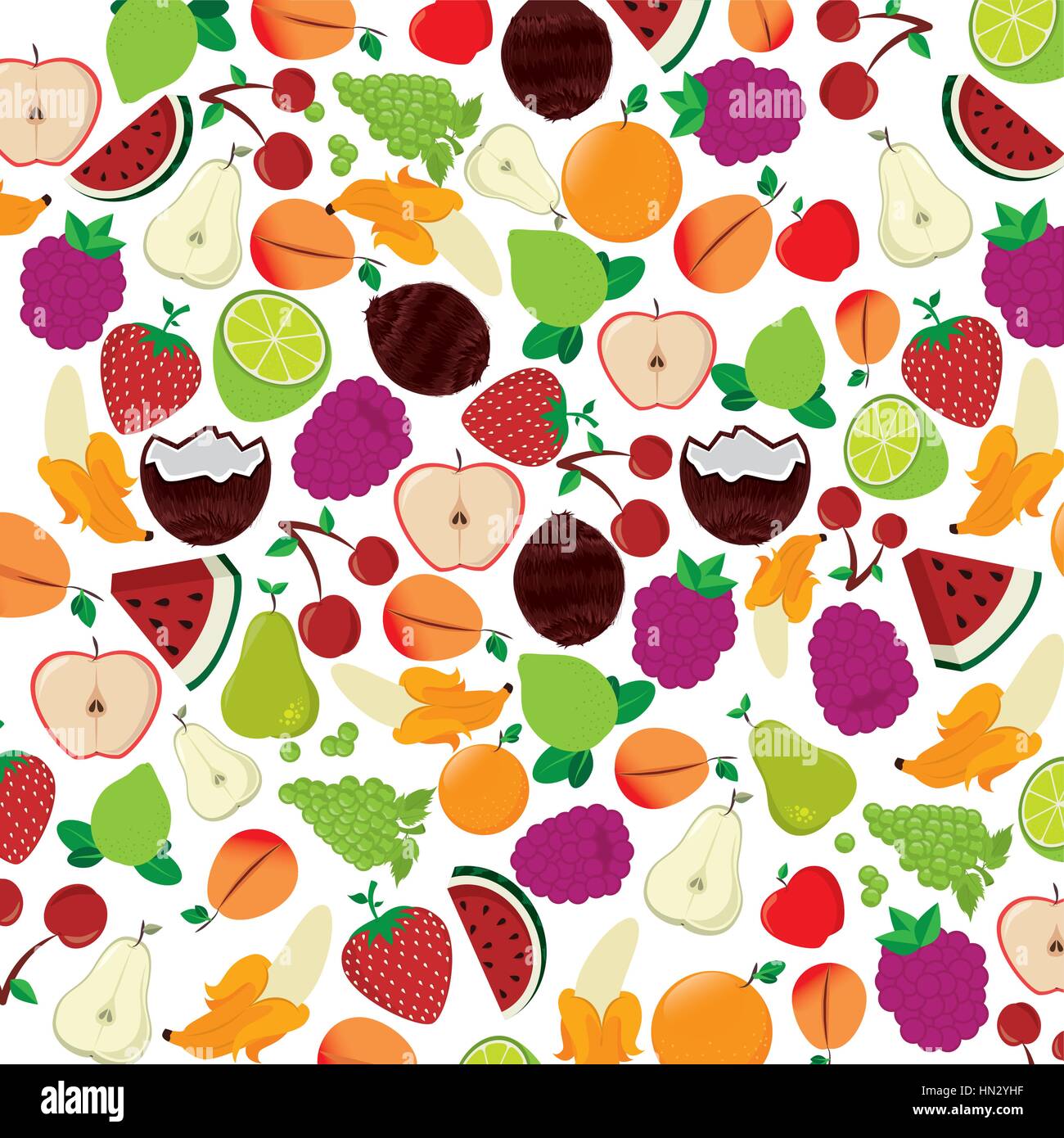 fresh fruit pattern background vector illustration design Stock Vector ...