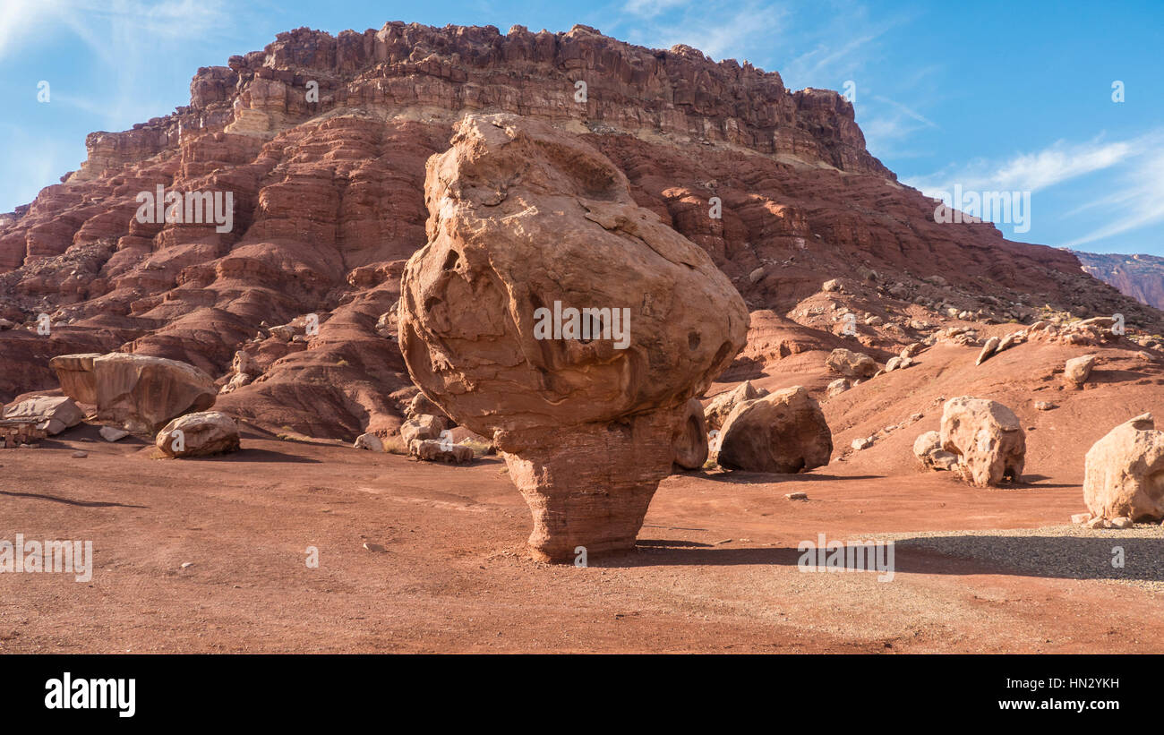 Big red stone, near marble canyon, in Arizona, USA Stock Photo - Alamy