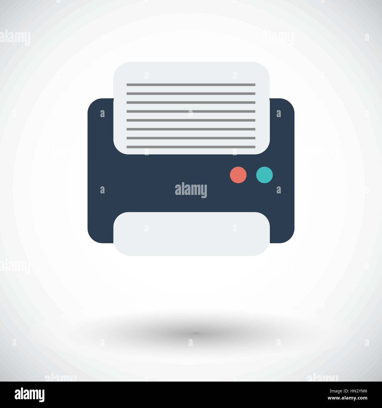 Printer. Single flat icon on white background. Vector illustration ...
