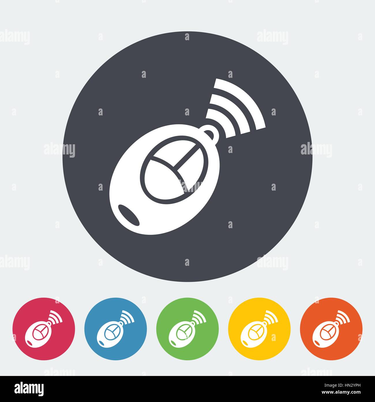 Car remote control. Single flat icon on the circle. Vector illustration ...