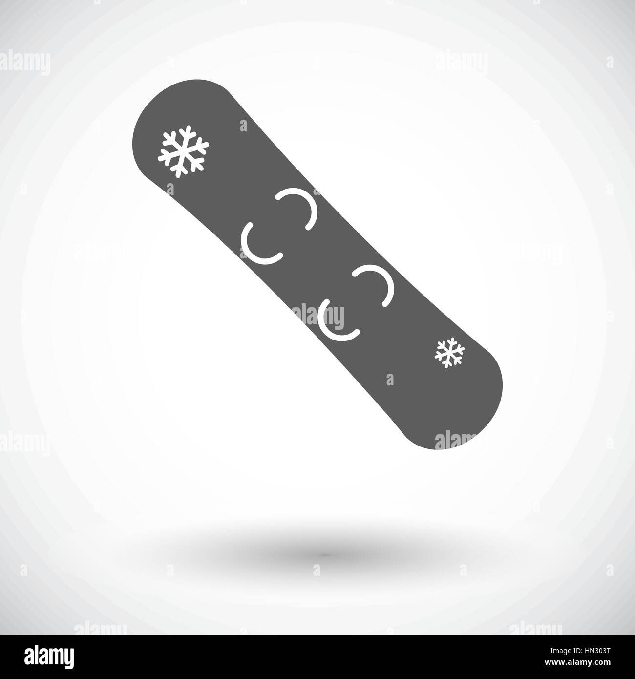 Snowboard. Single flat icon on white background. Vector illustration ...