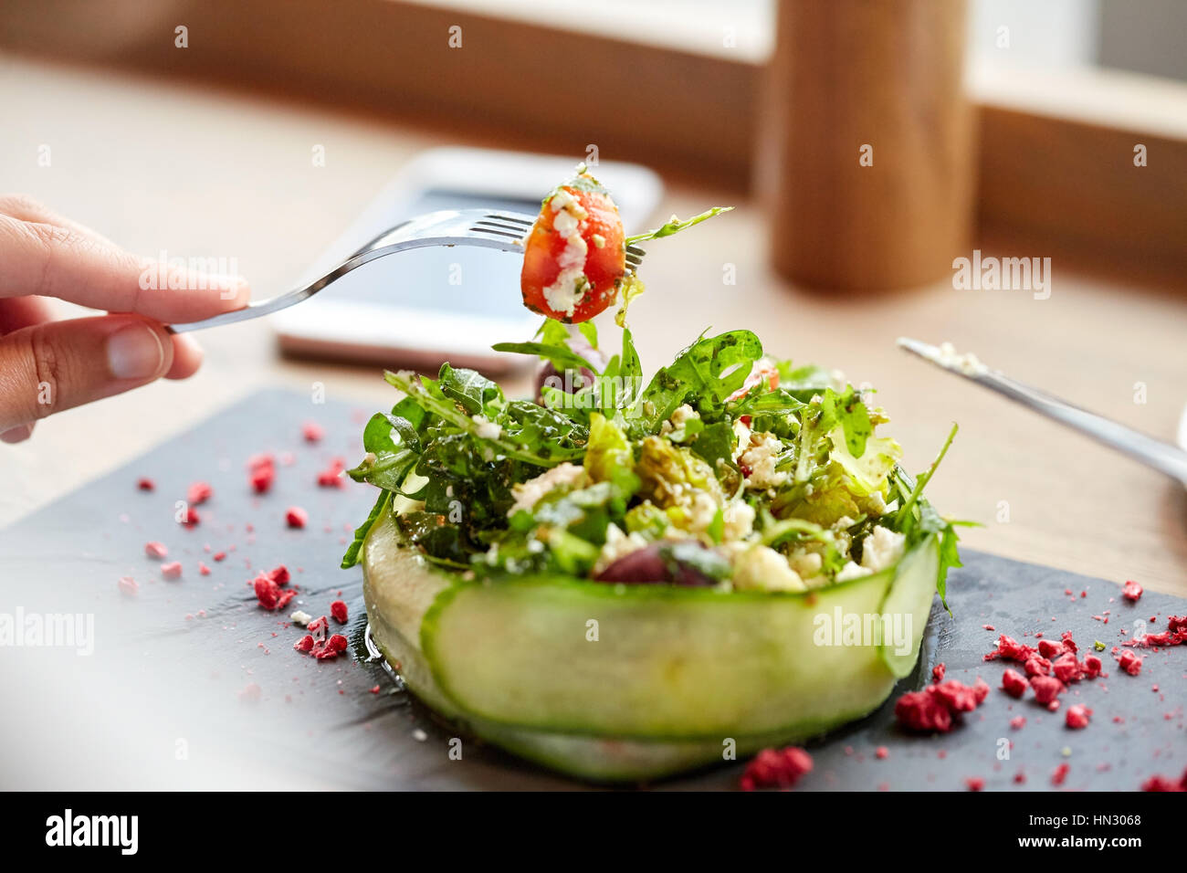 Eating cottage cheese hi-res stock photography and images - Alamy