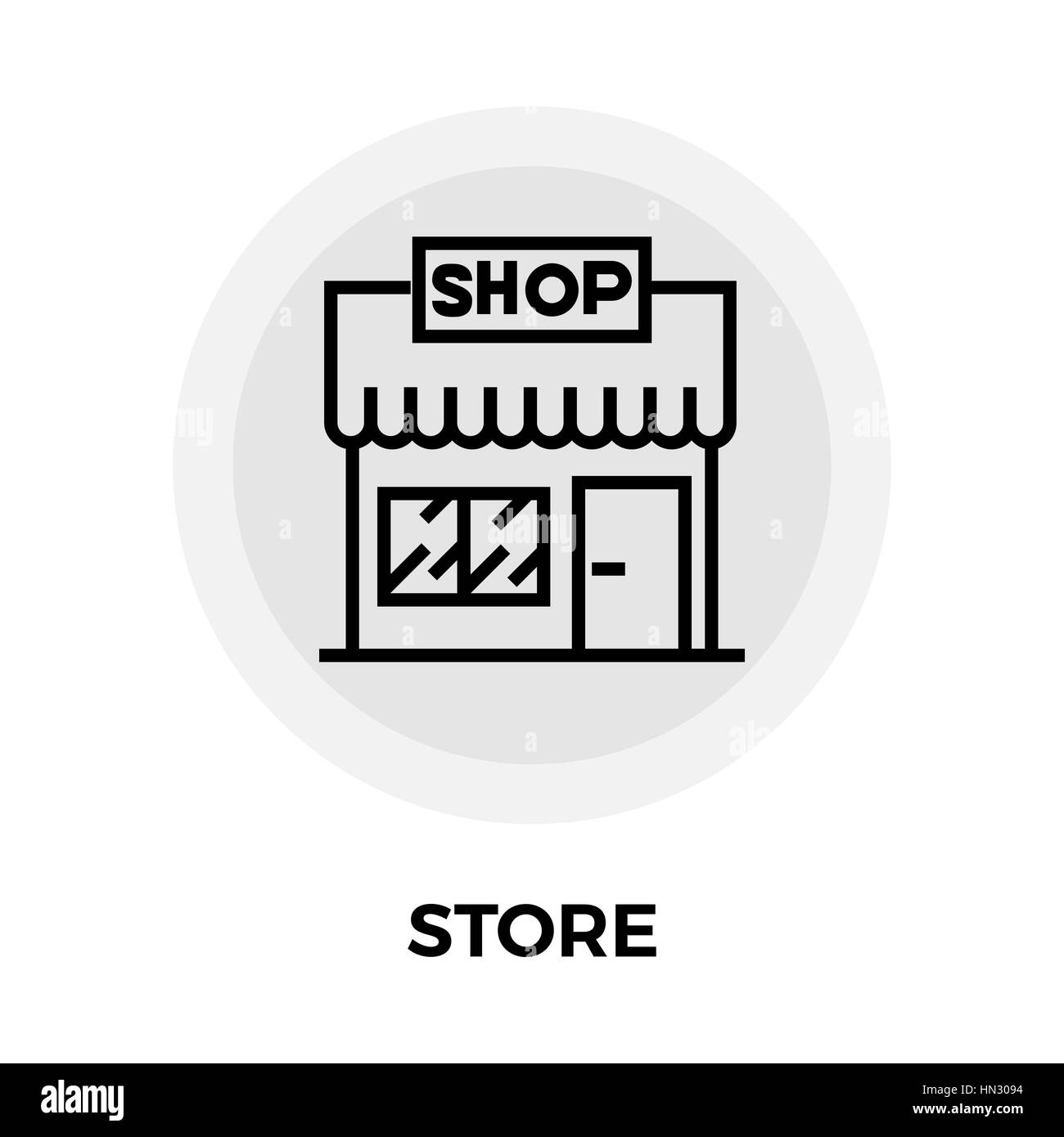 Store icon vector. Flat icon isolated on the white background. Editable ...