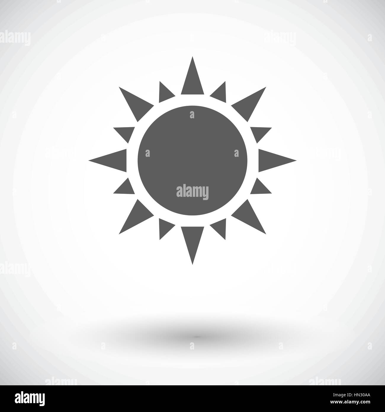 Sun. Single flat icon on white background. Vector illustration Stock ...
