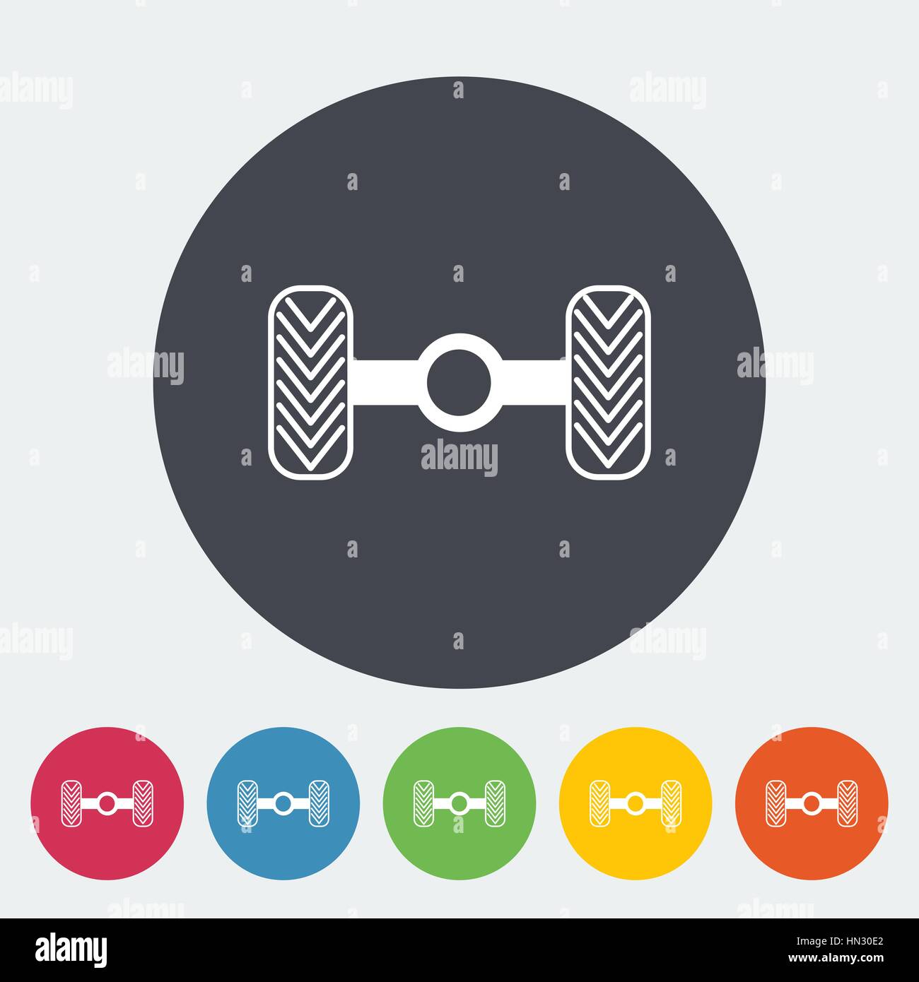 Chassis Car Single Flat Icon On The Circle Vector Illustration Stock Vector Image And Art Alamy
