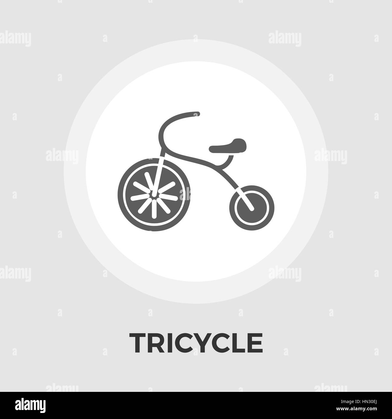 Tricycle icon vector. Flat icon isolated on the white background ...