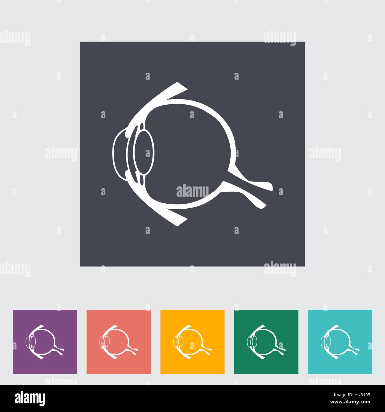 Anatomy eye flat icon. Vector illustration Stock Vector Image & Art - Alamy