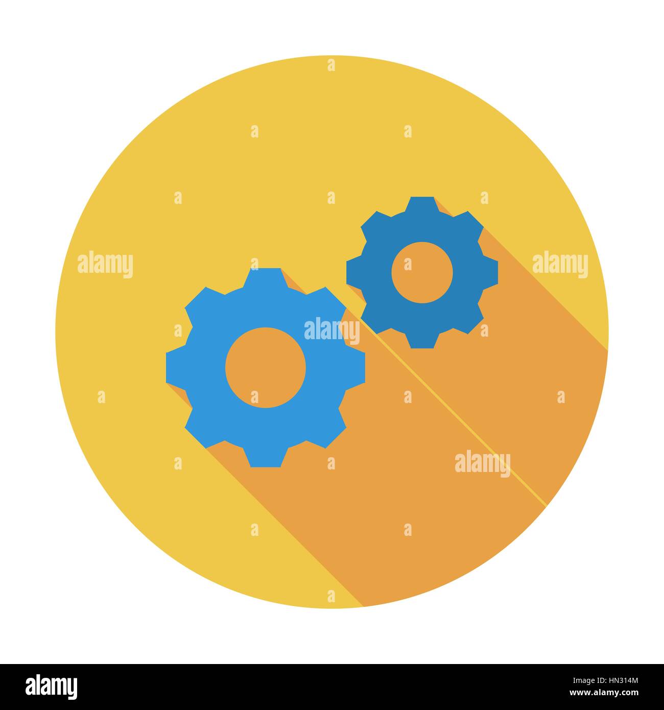 Gear. Flat vector icon for mobile and web applications. Vector ...