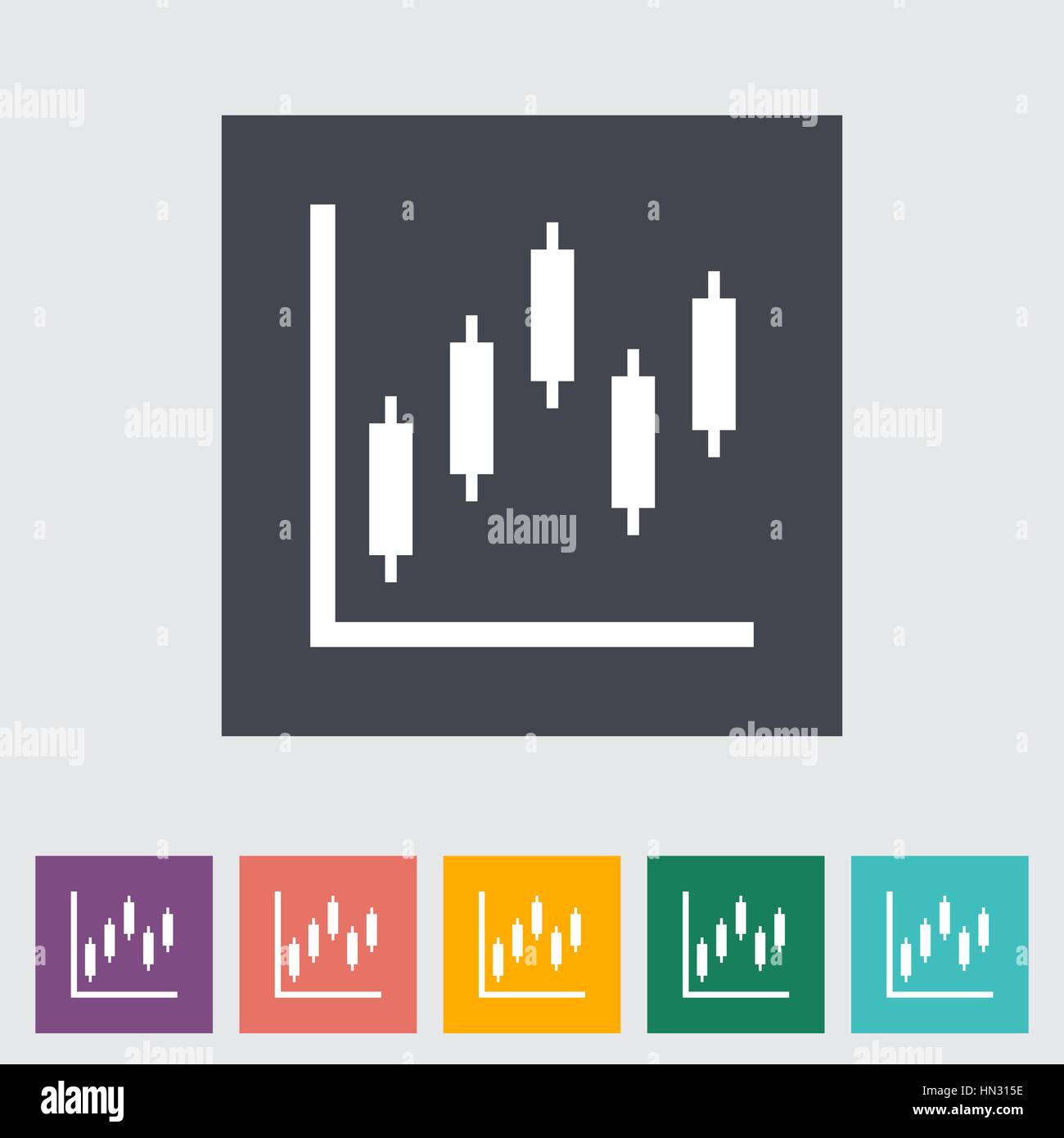 Graph flat single icon. Vector illustration Stock Vector Image & Art ...