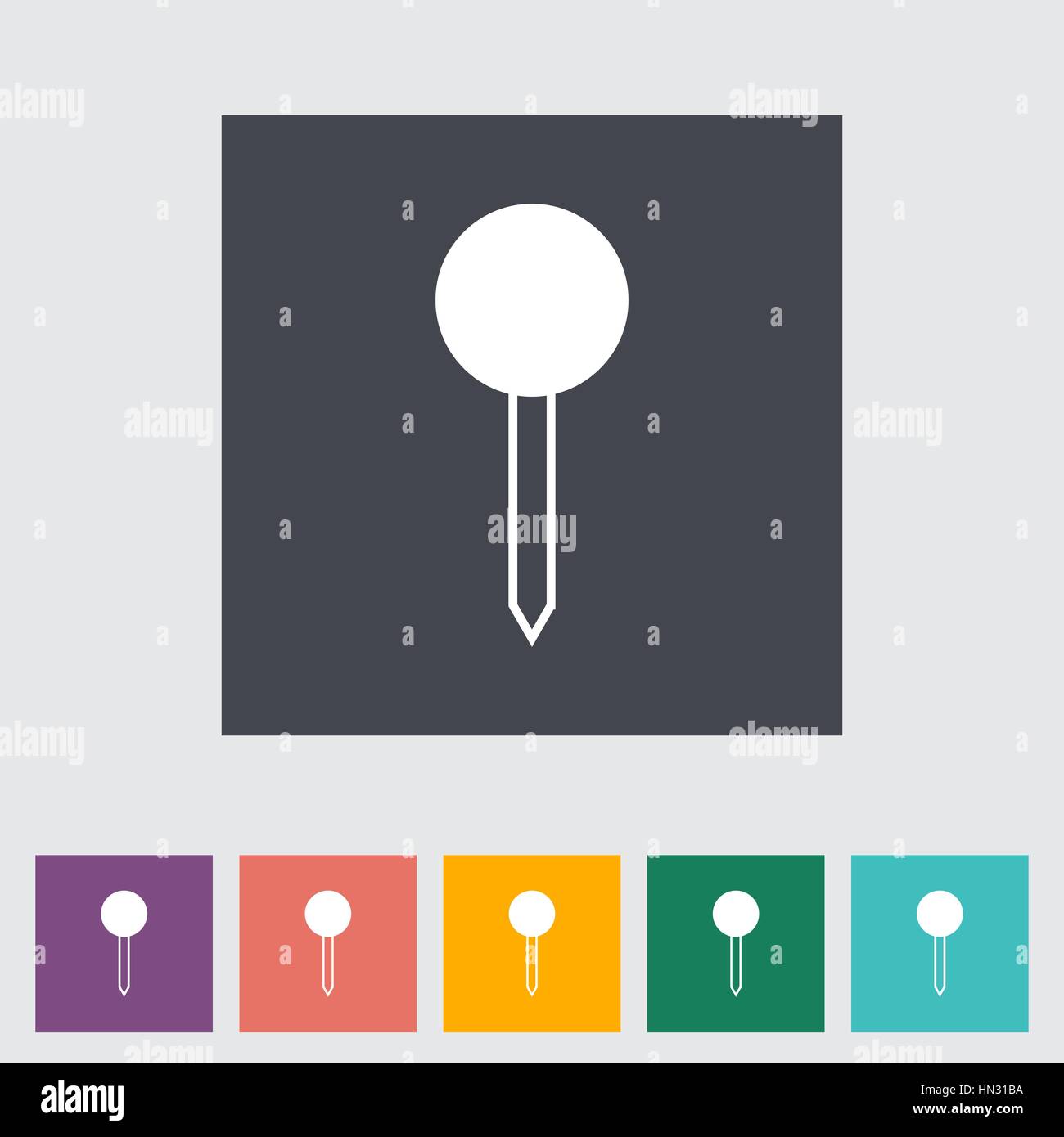 Map pin single icon. Vector illustration Stock Vector Image & Art - Alamy