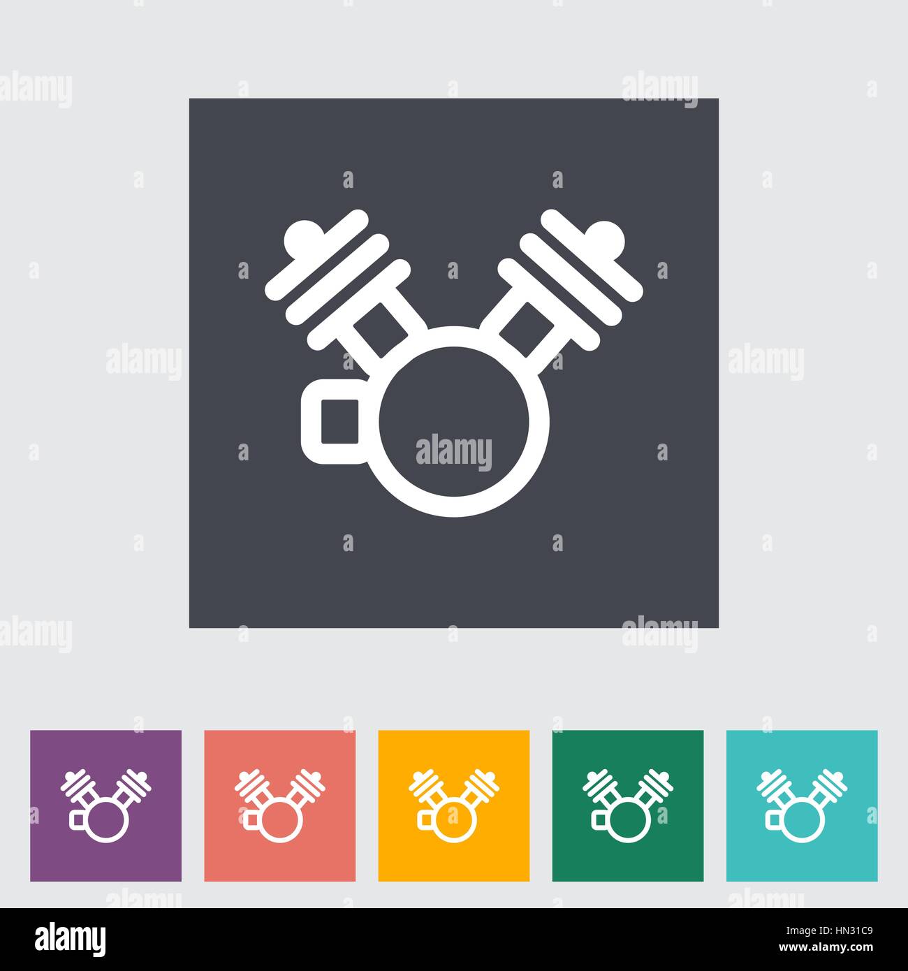 Motorcycle engine flat icon Stock Vector Images - Alamy