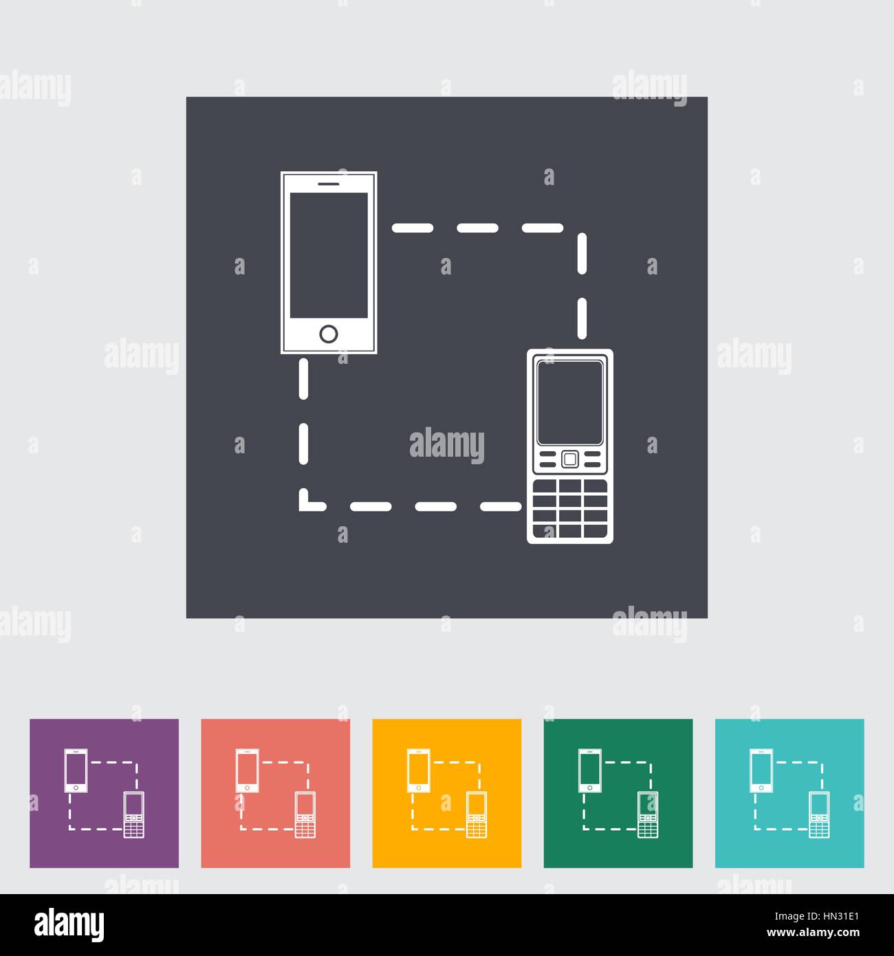 Phone Sync Single Icon Vector Illustration Stock Vector Image And Art Alamy