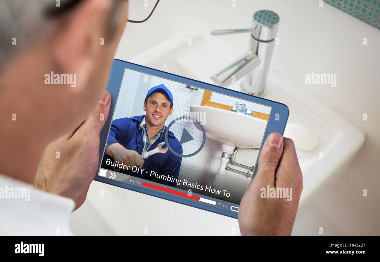 Fast forward sign on digitally generated blank screen against man using ...