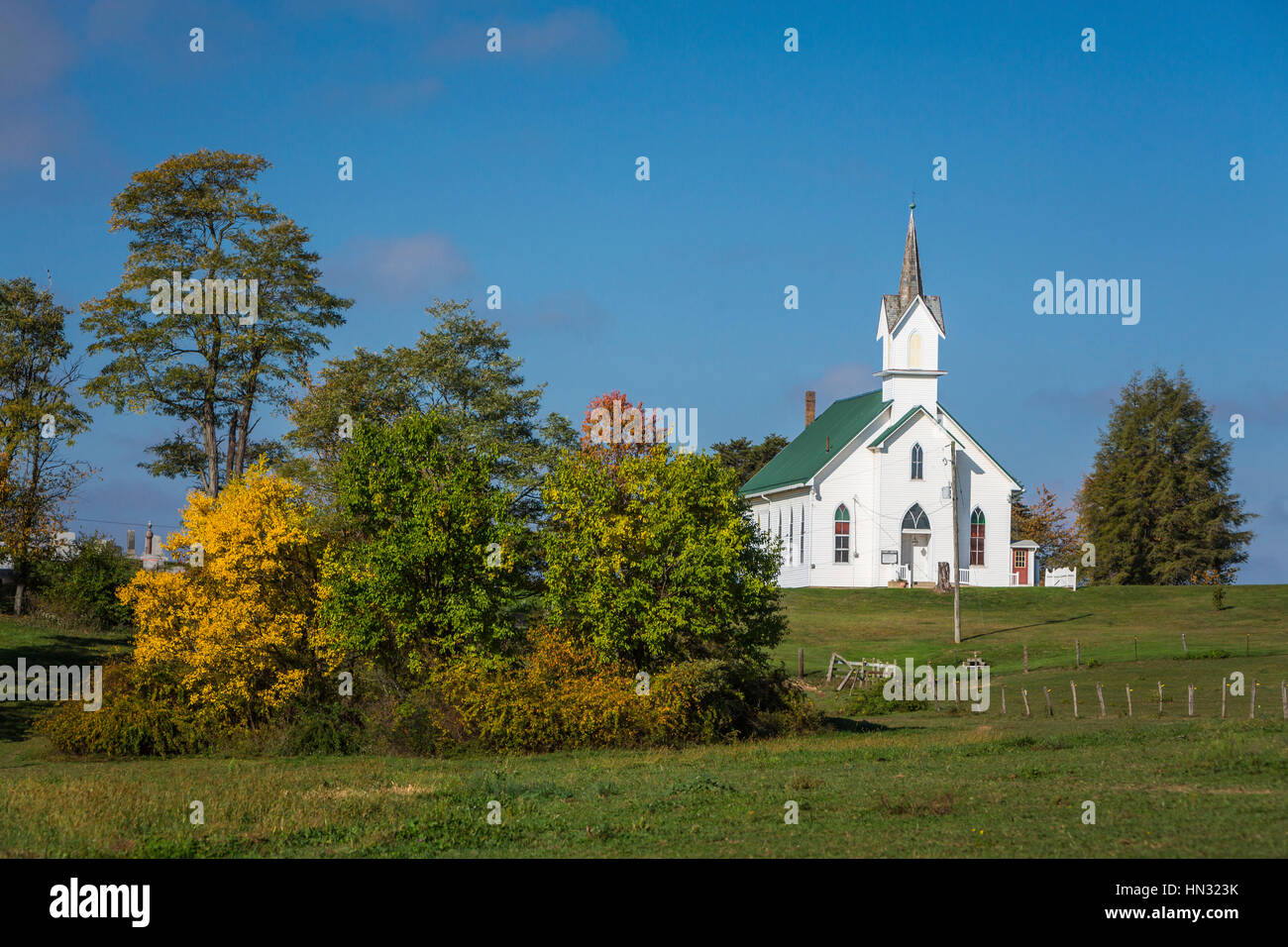 A small country church near Berlin, Ohio, USA Stock Photo - Alamy