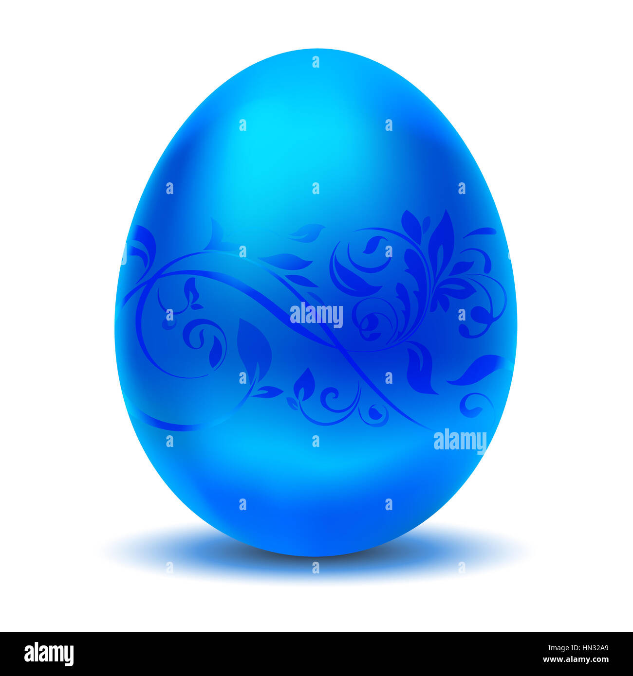 Luxurious metallic blue Easter egg Stock Photo - Alamy
