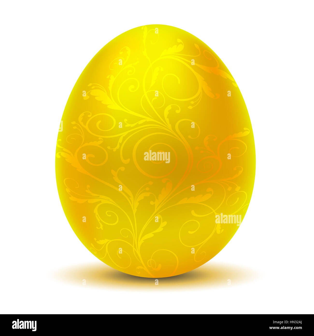 Luxurious metallic yellow Easter egg Stock Photo - Alamy