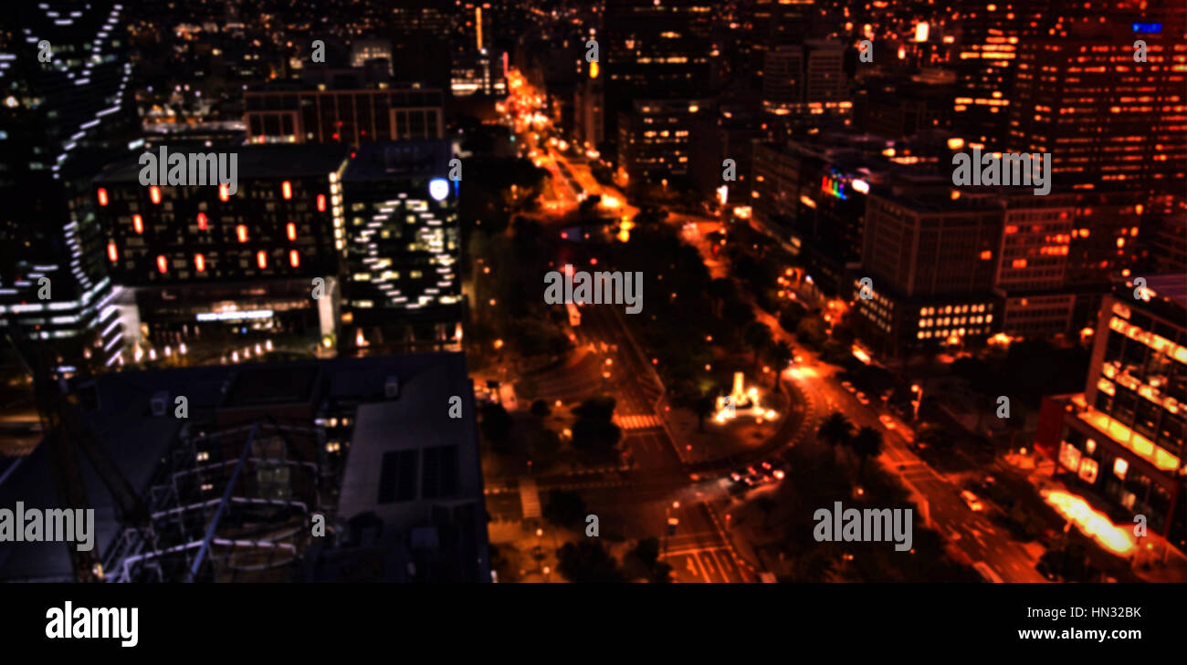Aerial view of illuminated city at night Stock Photo - Alamy