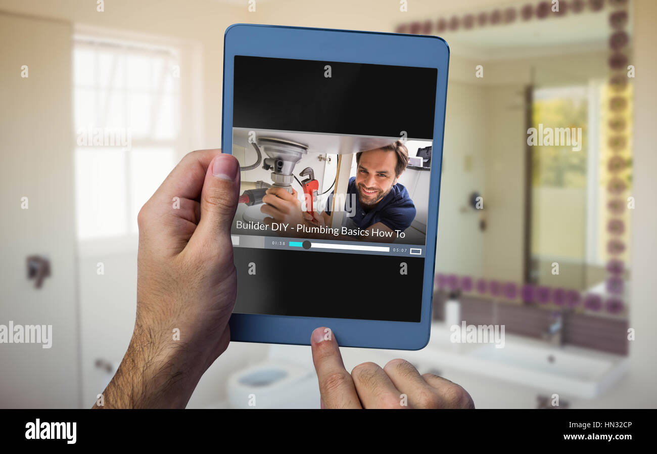 Fast forward sign on digitally generated blank screen against cropped ...
