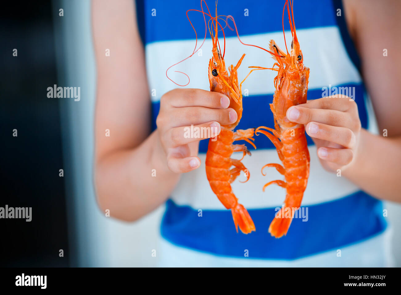 Shrimp farm asia kid hi-res stock photography and images - Alamy