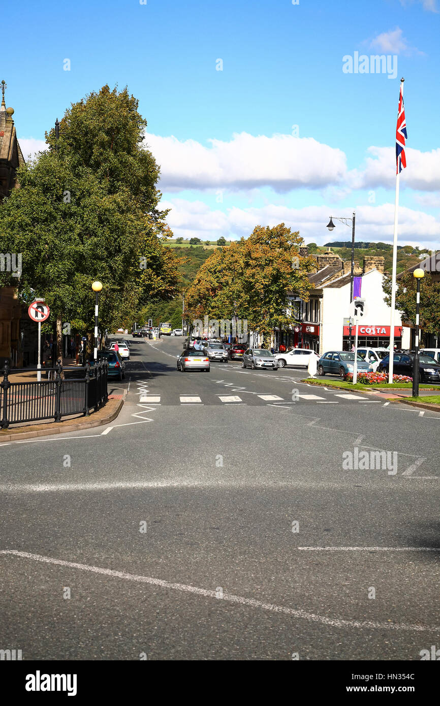 View of Brook street looking north at Ilkley Yorkshire England UK Stock ...
