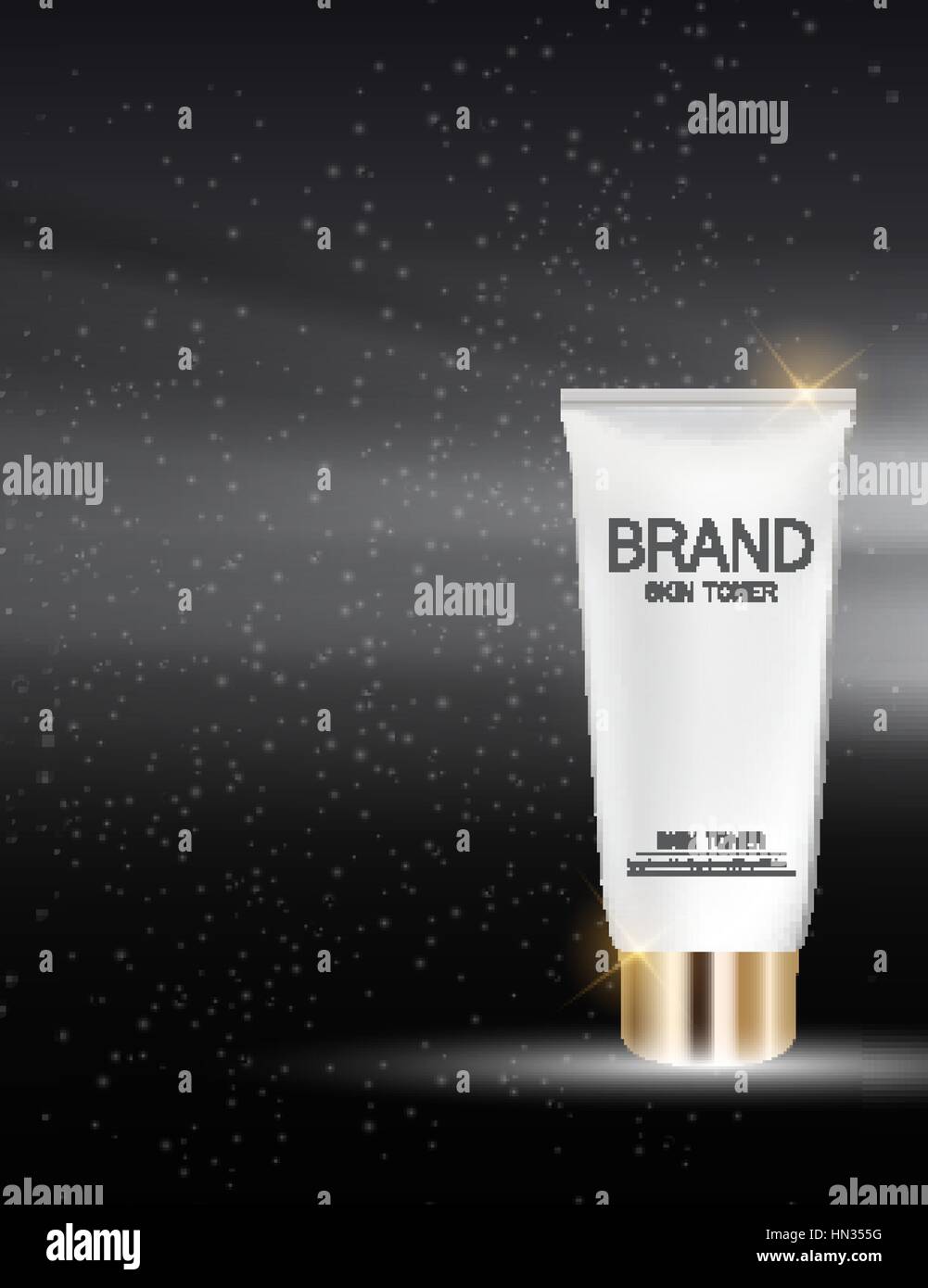 Skin Toner Bottle Tube Template for Ads or Magazine Background Stock ...