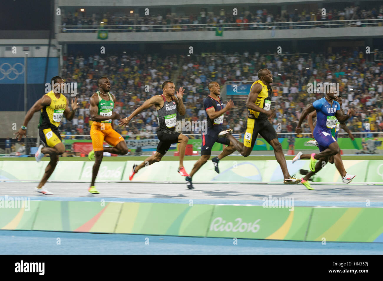 Rio de Janeiro, Brazil. 14 August 2016. Athletics, Usian Bolt (JAM ...