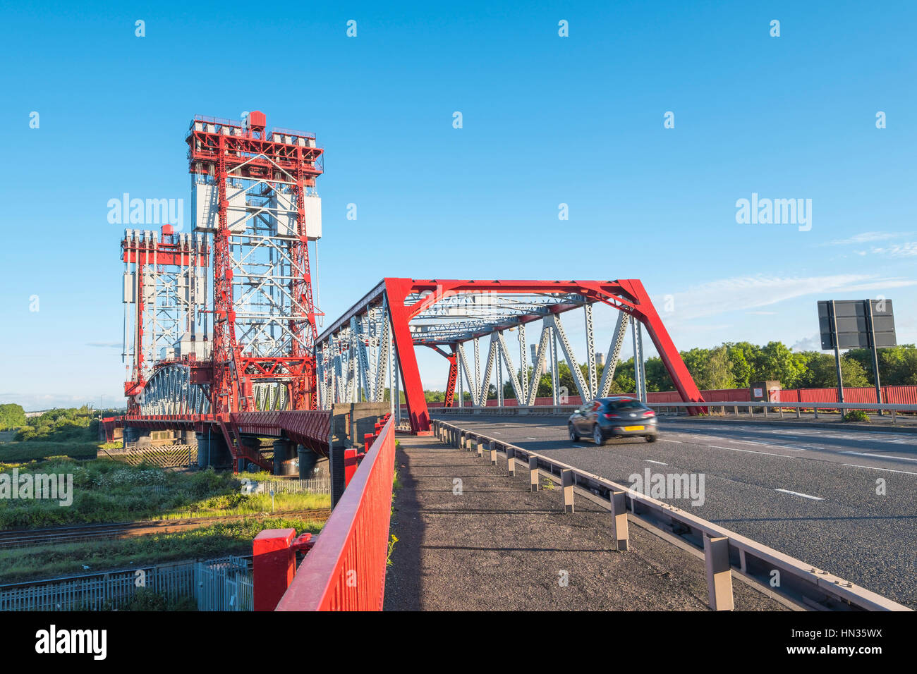 The lifting bridge over the Tees Stock Photo - Alamy