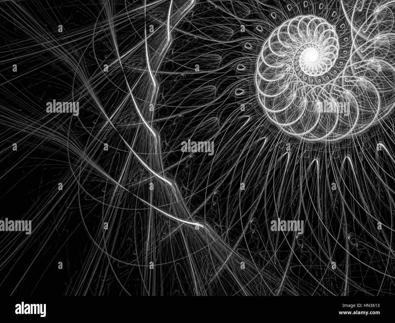 Spiral of twisted lines - abstract digitally generated image Stock ...