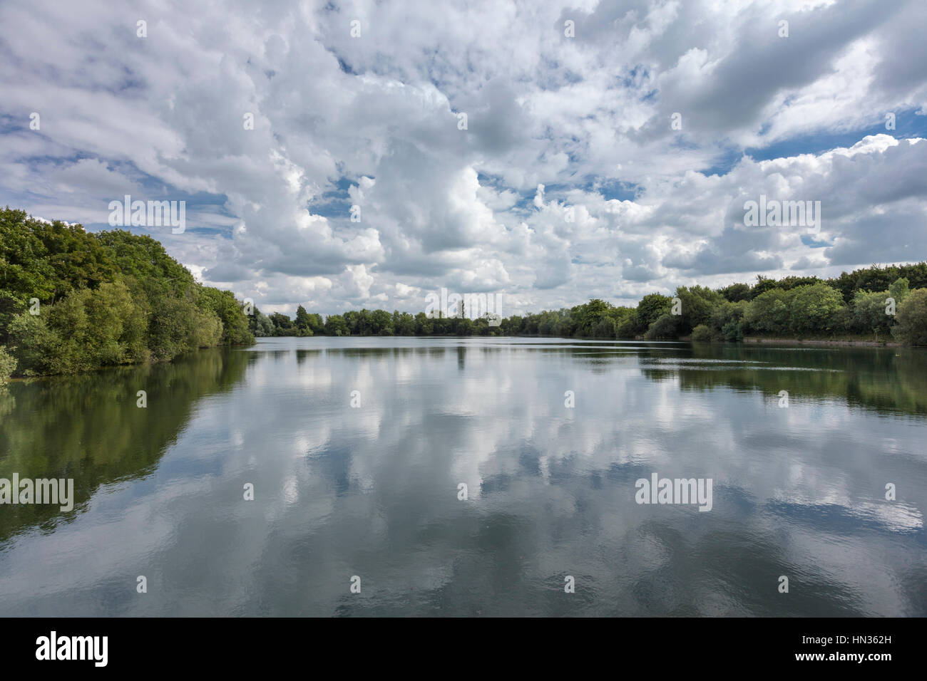 Lake at Neighbridge Country Park which is part of the Cotswold Water ...
