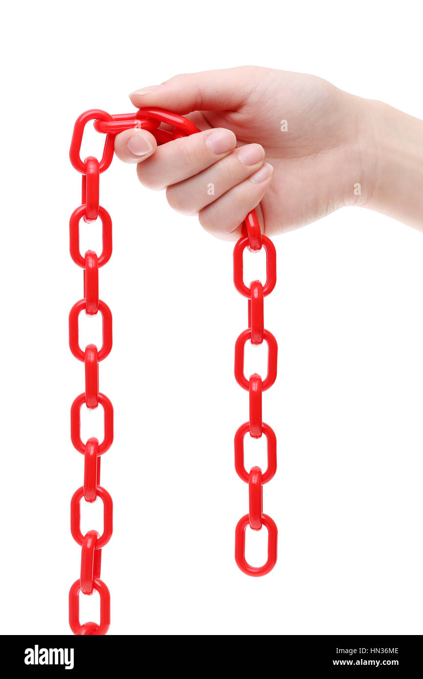 Hand on chain hi-res stock photography and images - Alamy
