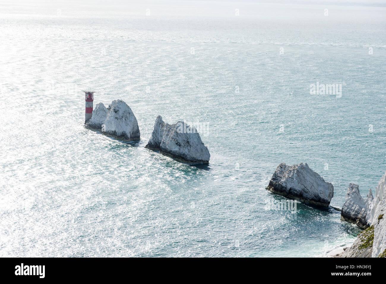 A view towards the Needles Stock Photo - Alamy