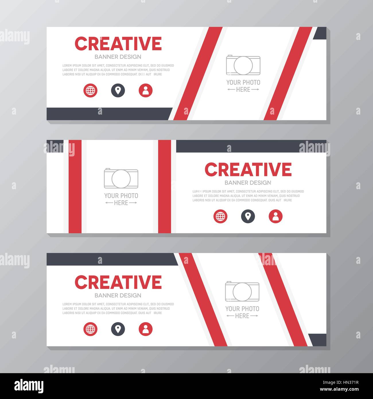 Vector geometric cover header background template for website design ...