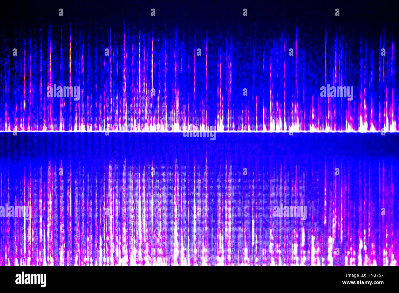 Sound recording studio audio wave on computer screen in professional ...