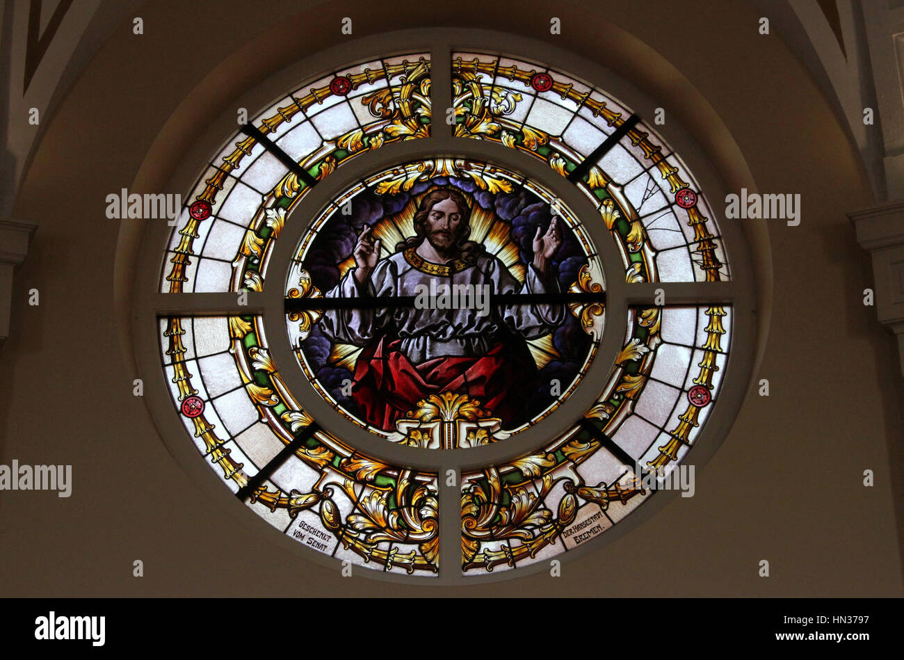 Stained glass window german church hi-res stock photography and images ...