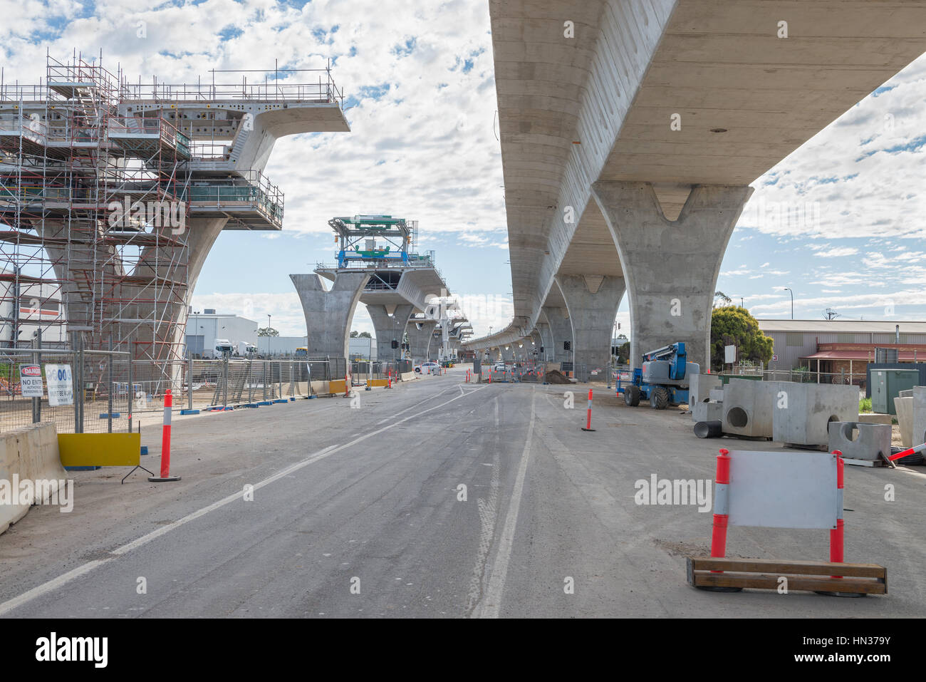 road currently under construction at several levels to increase traffic ...